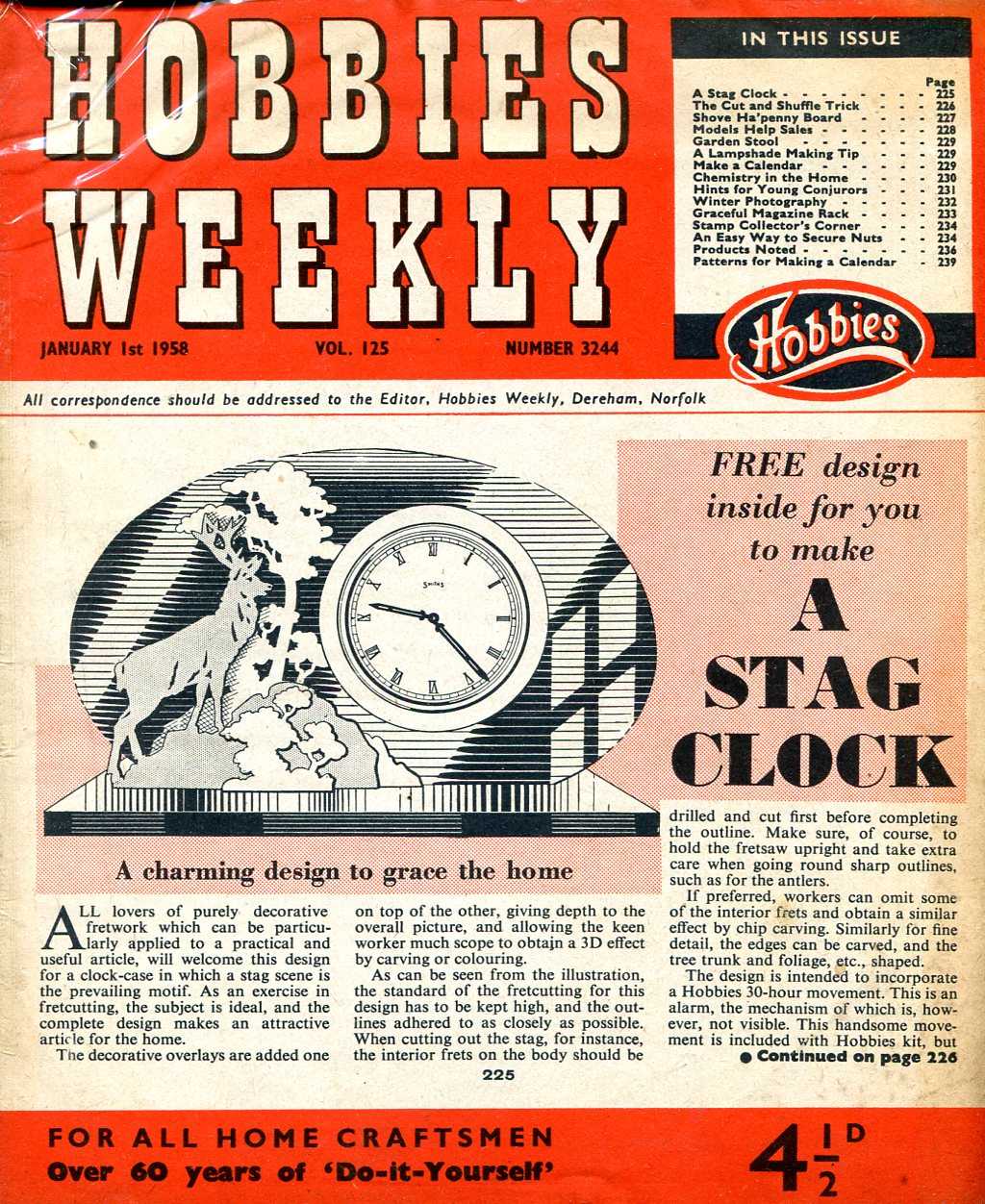 Hobbies Weekly August 1955 (five issues)