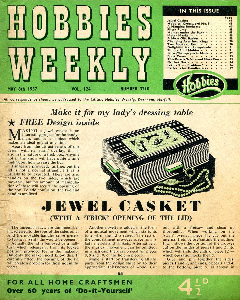 Hobbies Weekly August 1955 (five issues)
