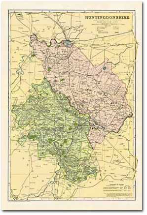 Huntingdon (1900): Cassini Historical Map, Rolled (BCO-HUN)