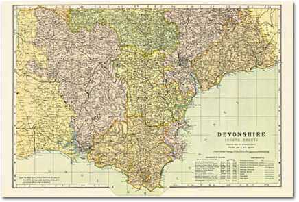 Devon - South (1900): Cassini Historical Map, Rolled (BCO-HTF)