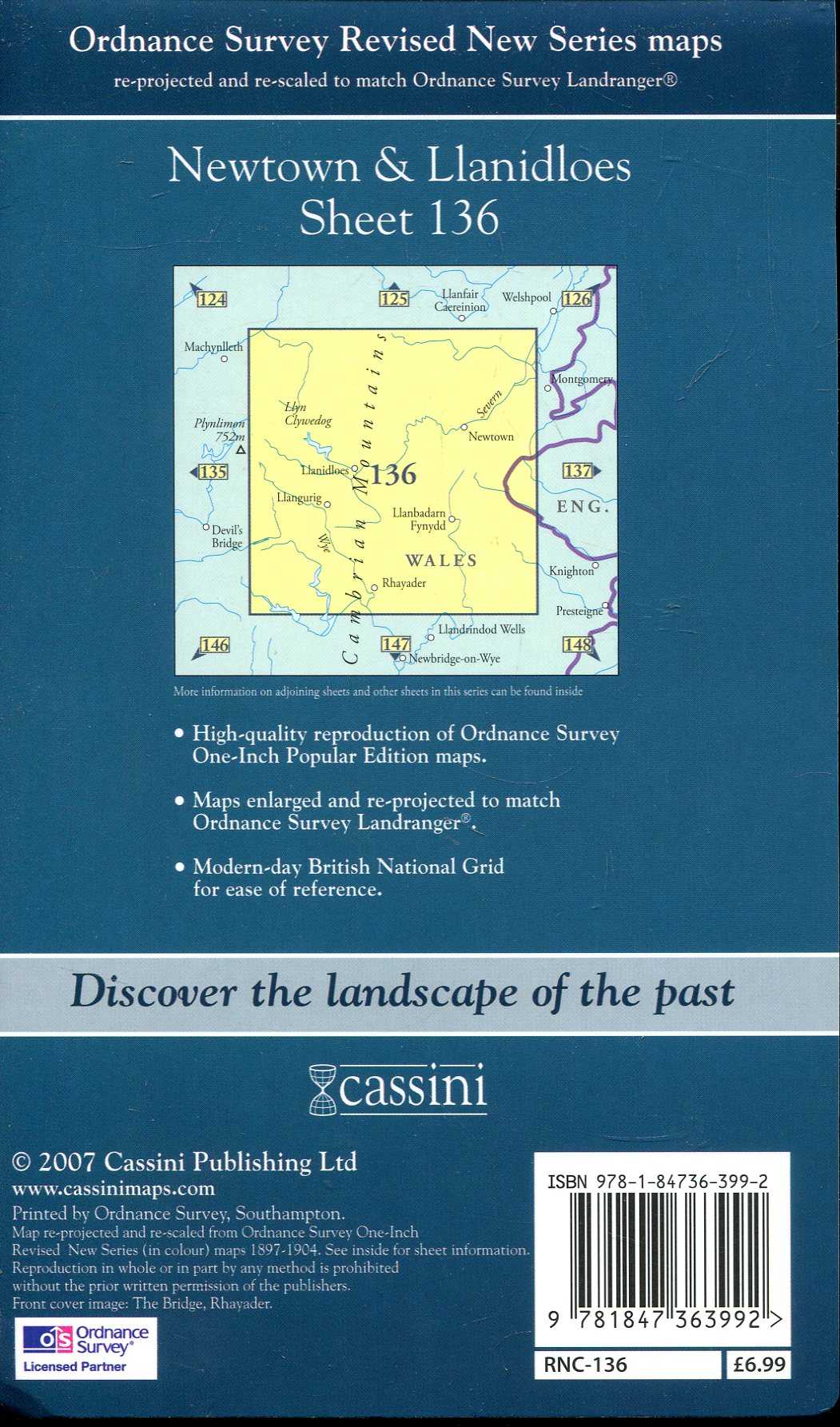 Cassini Historical Map : Revised New Series 1901-1903 No. 136 : Newtown ...