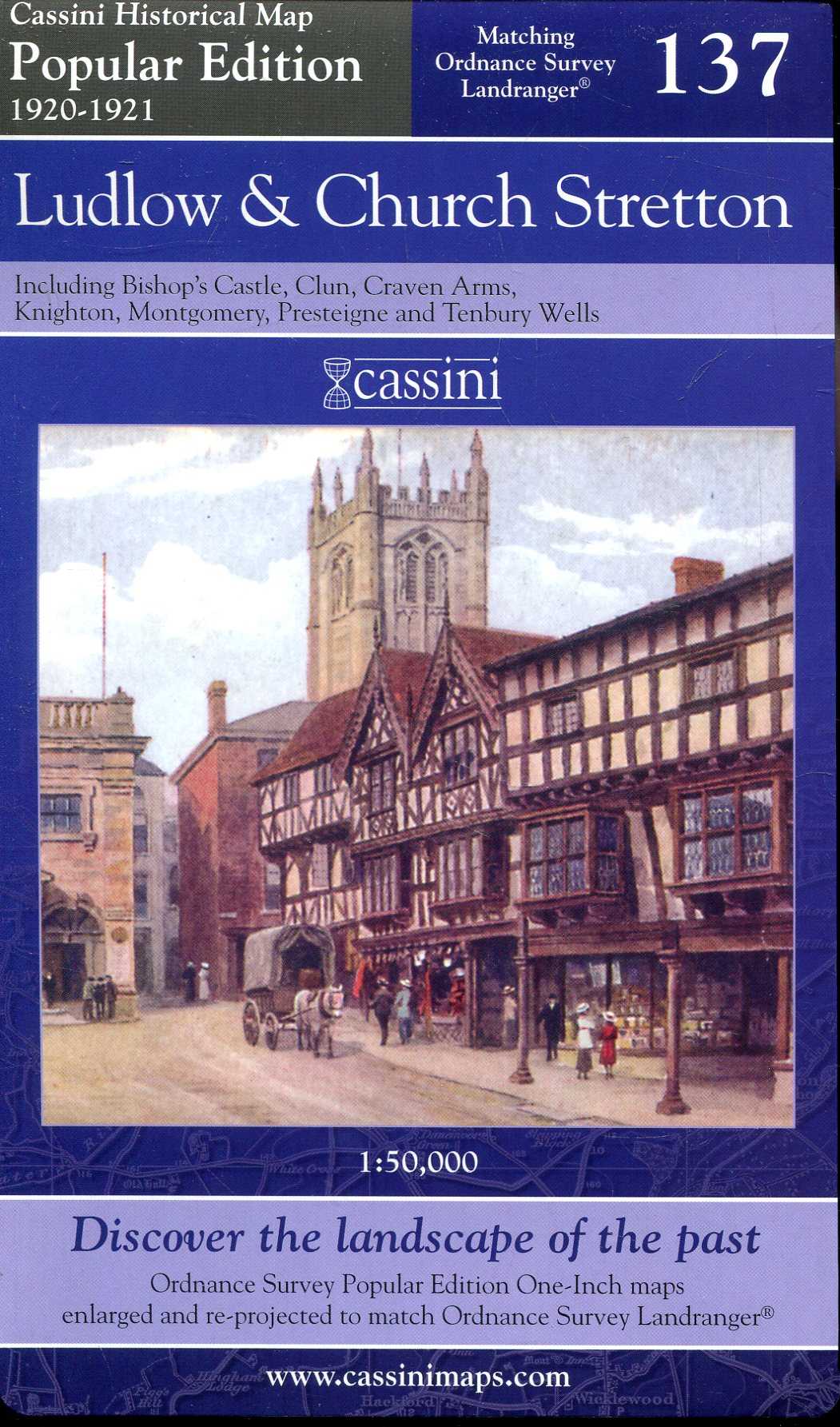Cassini Historical Map : Popular Edition 1920-1921 No.137 : Ludlow ...