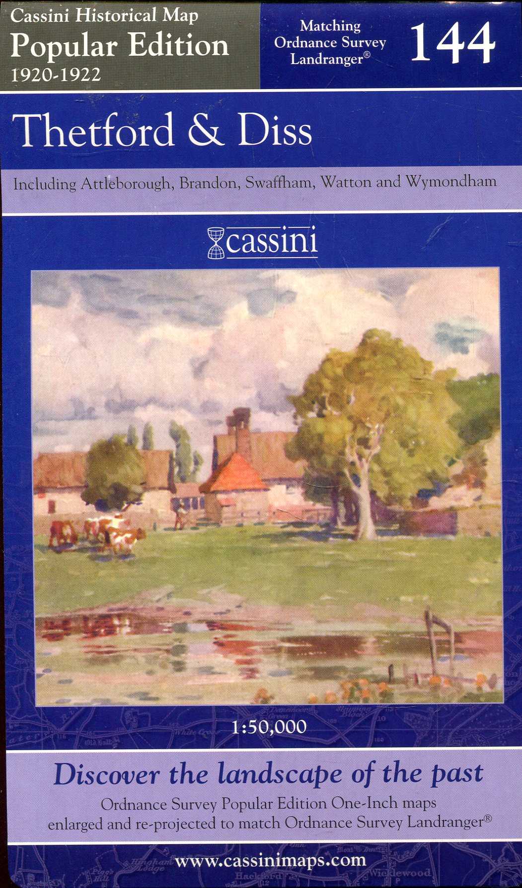 Cassini Historical Map : Popular Edition 1920-1922 No.144 : Thetford ...