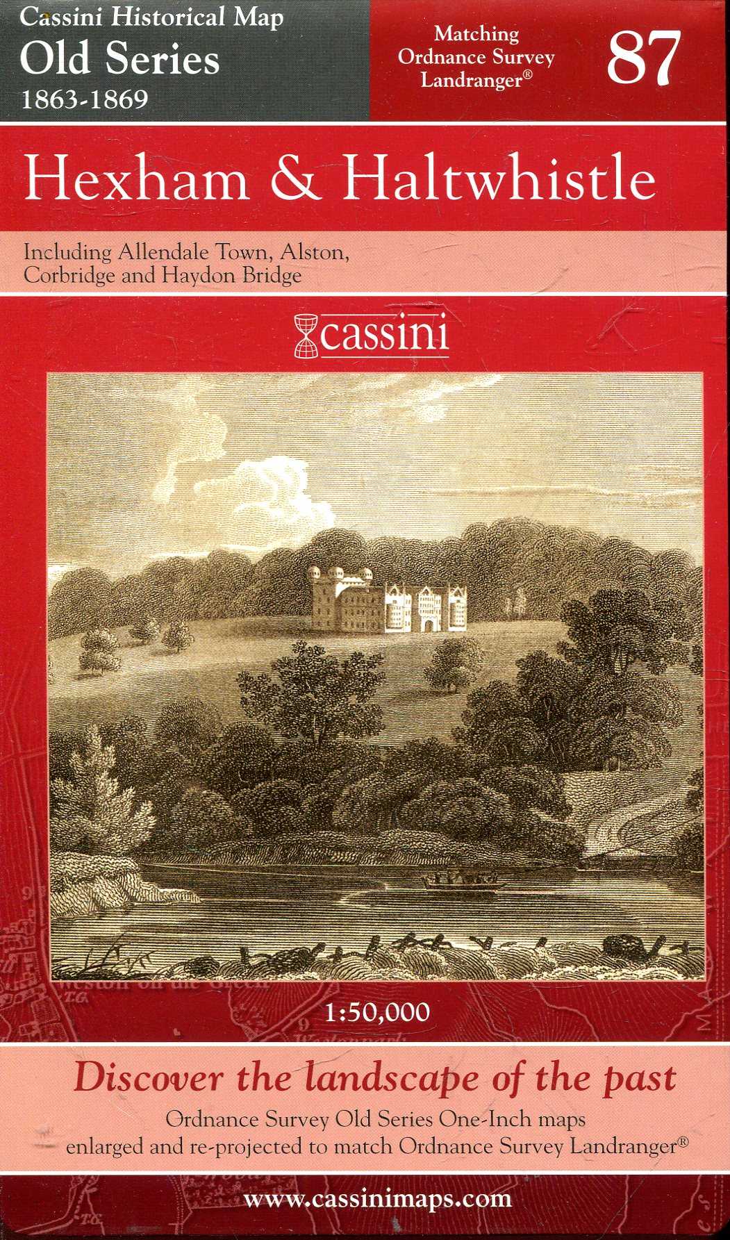 Cassini Historical Map : Old Series 1863-1869 No. 87 : Hexham ...