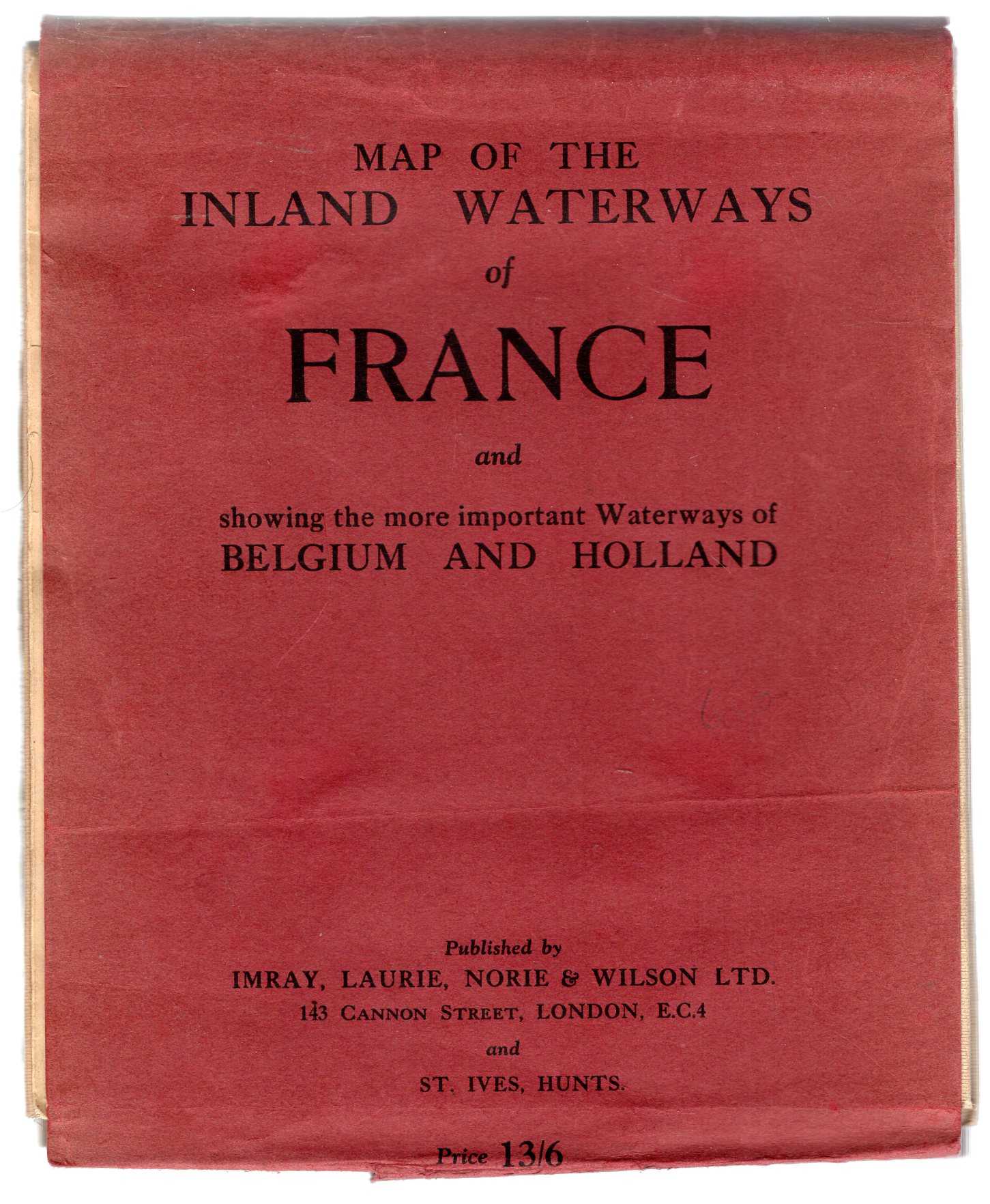 Map of the Inland Waterways of France and showing the more important ...