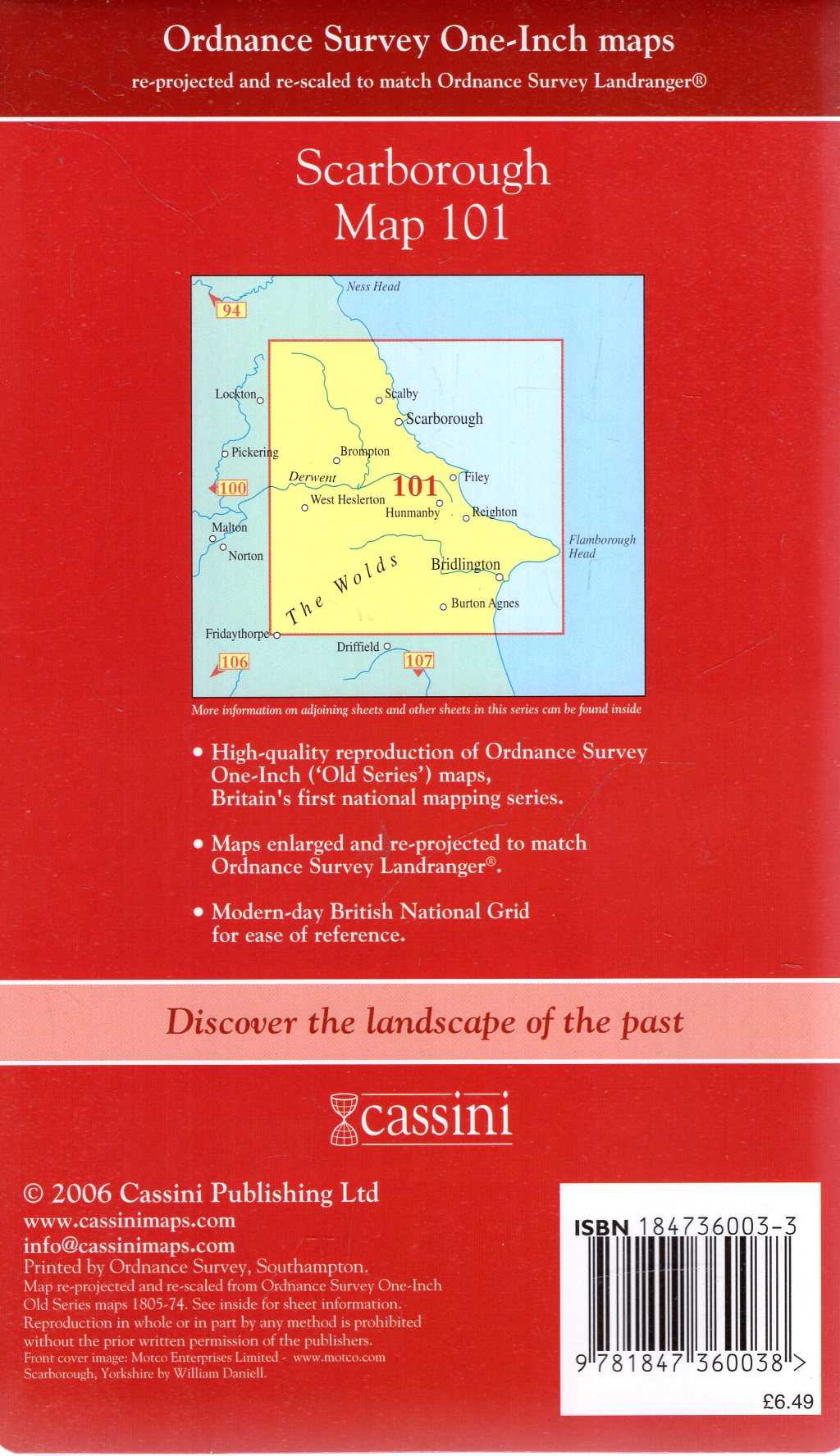 Cassini Historical Map : Old Series 1856-1858 No. 101 : Scarborough ...