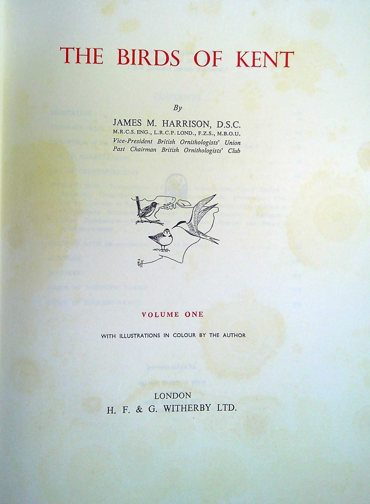 A Handlist of the Birds of the Sevenoaks or Western District of Kent