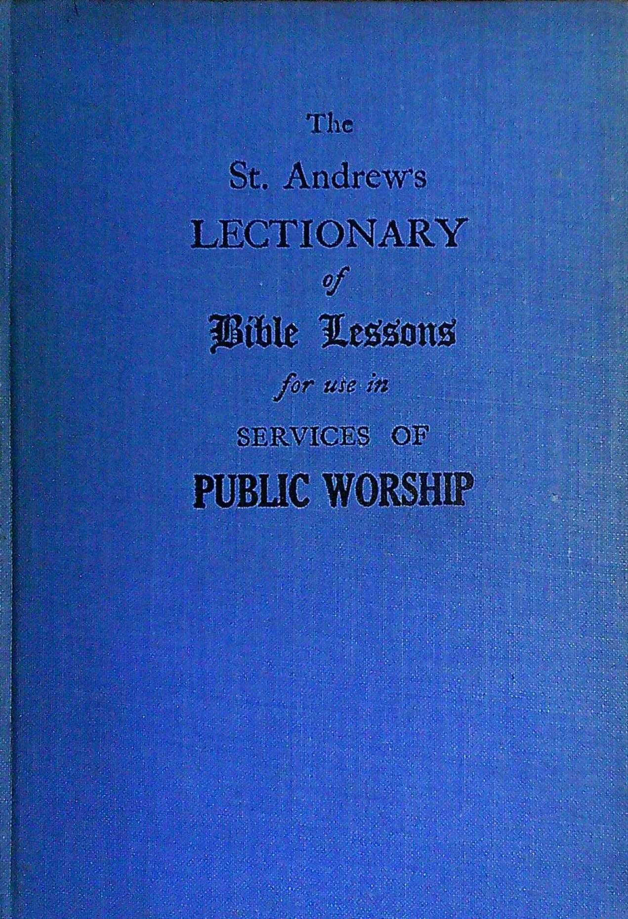 The St Andrew's Lectionary of Bible Lessons