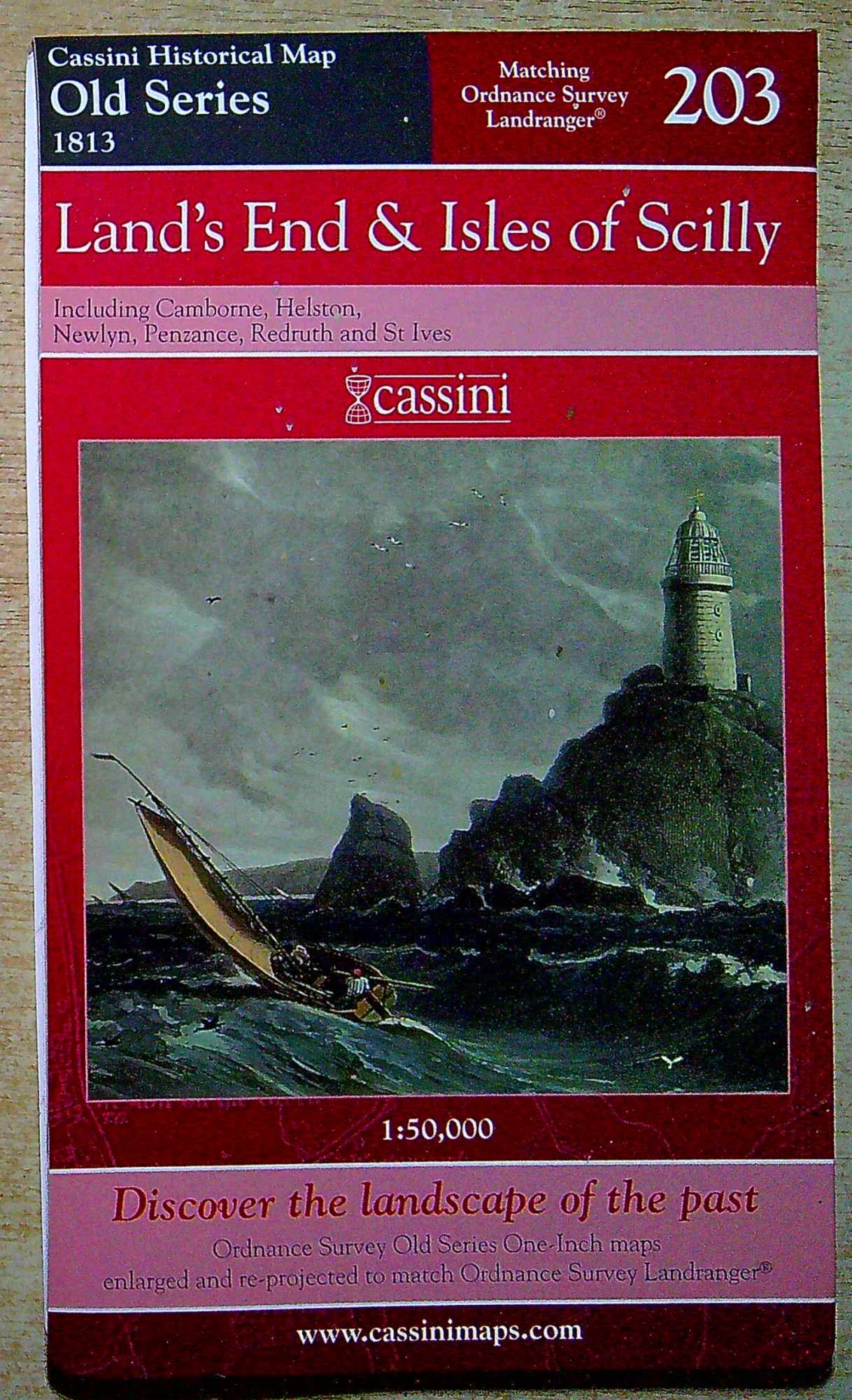Cassini Historical Map : Old Series 1813 No.203 : Land's End & Isles of ...